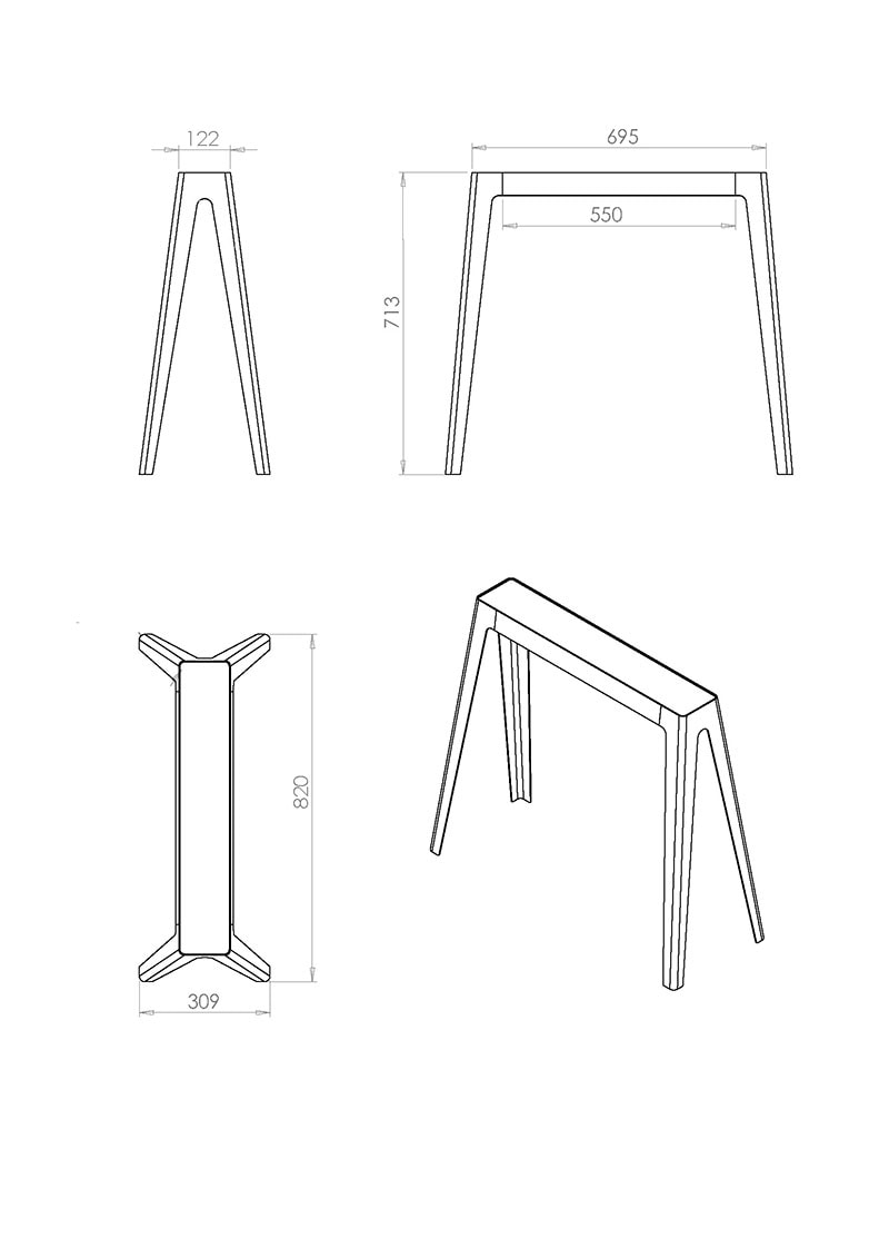 Trestle Table by David Derksen